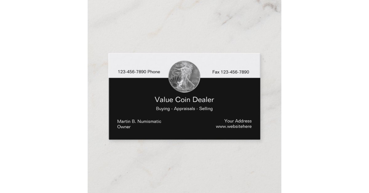 Coin Dealer Business Cards | Zazzle