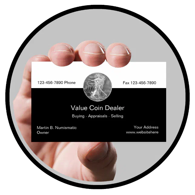 Coin Dealer Business Cards | Zazzle