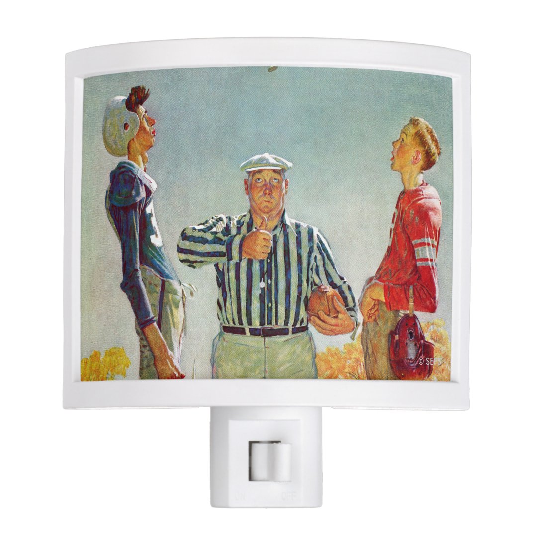 Coin Toss by Norman Rockwell Night Light | Zazzle
