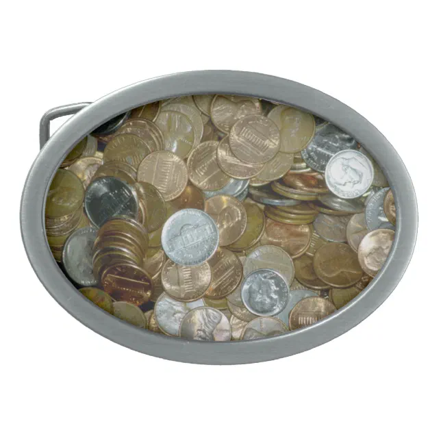 Coins Belt Buckle | Zazzle
