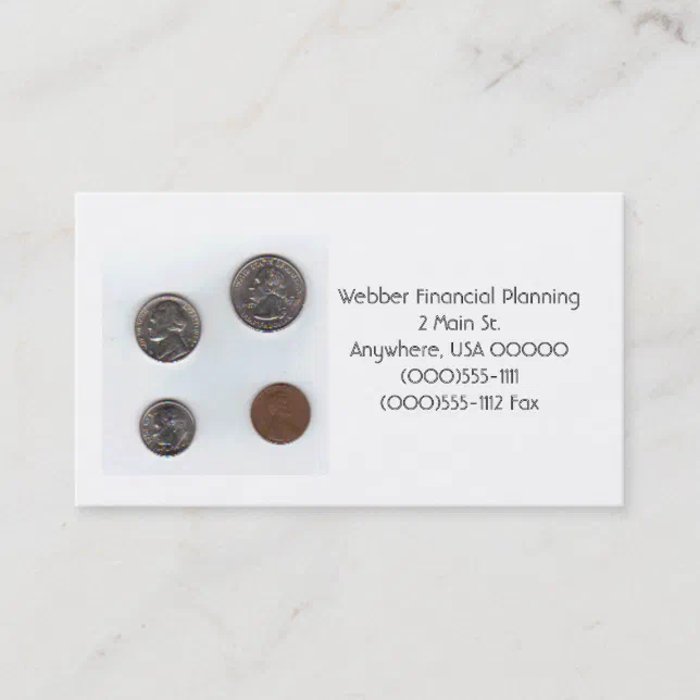 "Coins" Business Cards | Zazzle