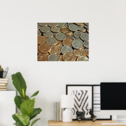 Coins Poster | Zazzle