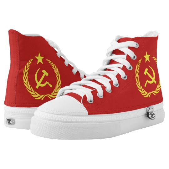 Cold War Communist Flag High Tops | Zazzle.com