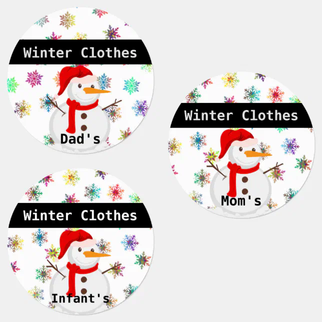Cold Weather / Seasonal Storage Packaging Labels | Zazzle