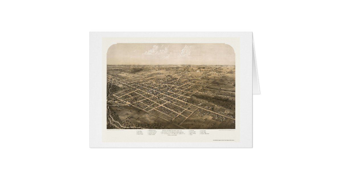 Coldwater, MI Panoramic Map - 1868 | Zazzle