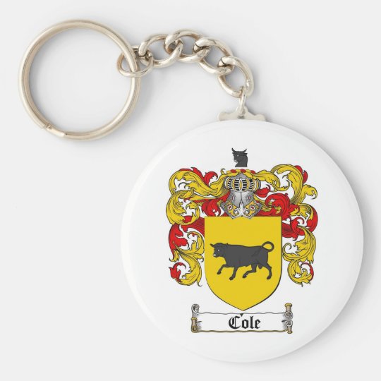 COLE FAMILY CREST - COLE COAT OF ARMS KEYCHAIN | Zazzle.com