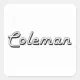 Coleman Classic Retro Name Design Square Sticker | Zazzle
