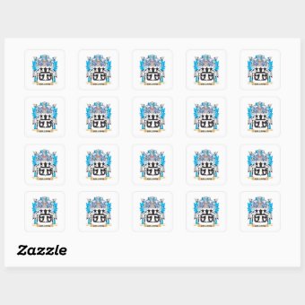 Coleman Coat of Arms - Family Crest Square Sticker | Zazzle