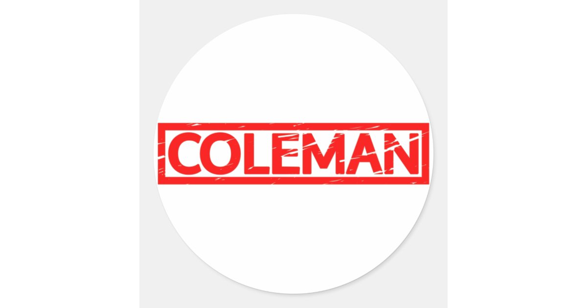 Coleman Stamp Classic Round Sticker | Zazzle