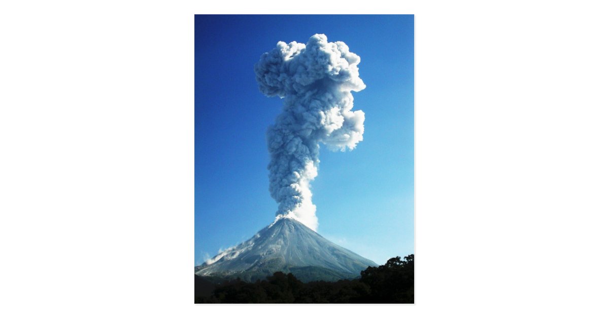 Colima Volcano, Jalisco, Mexico Postcard | Zazzle.com