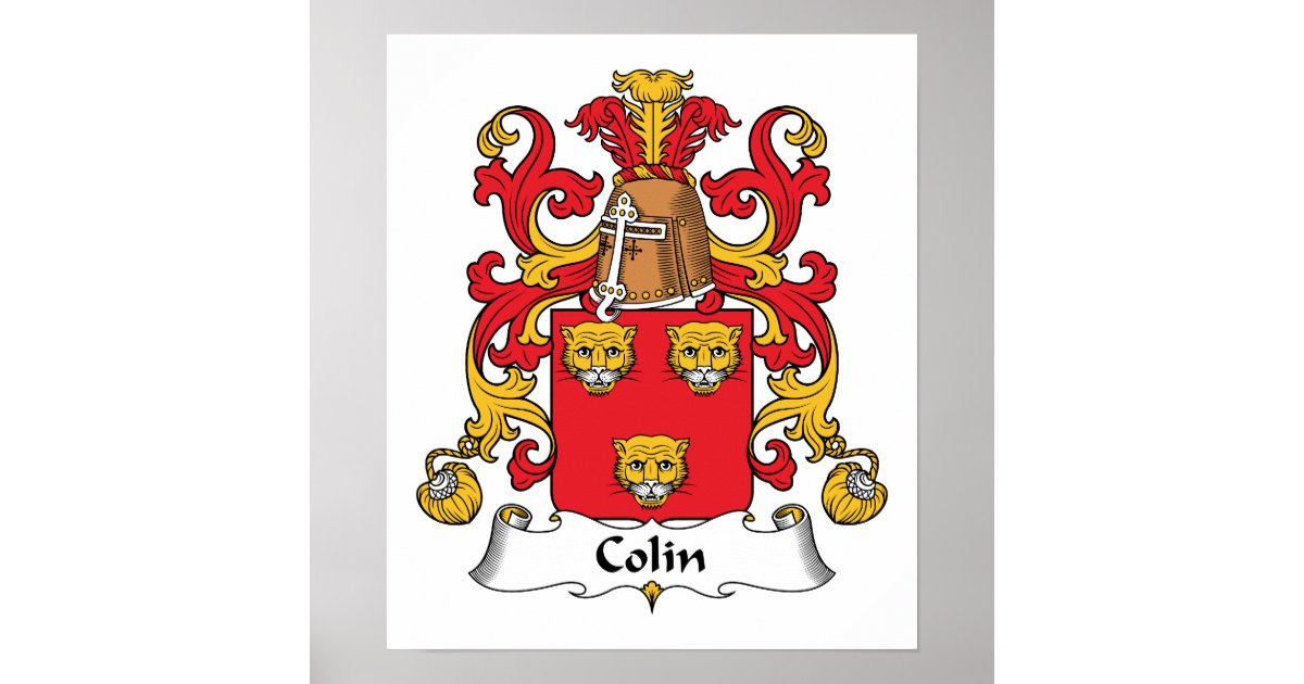 Colin Family Crest Poster | Zazzle