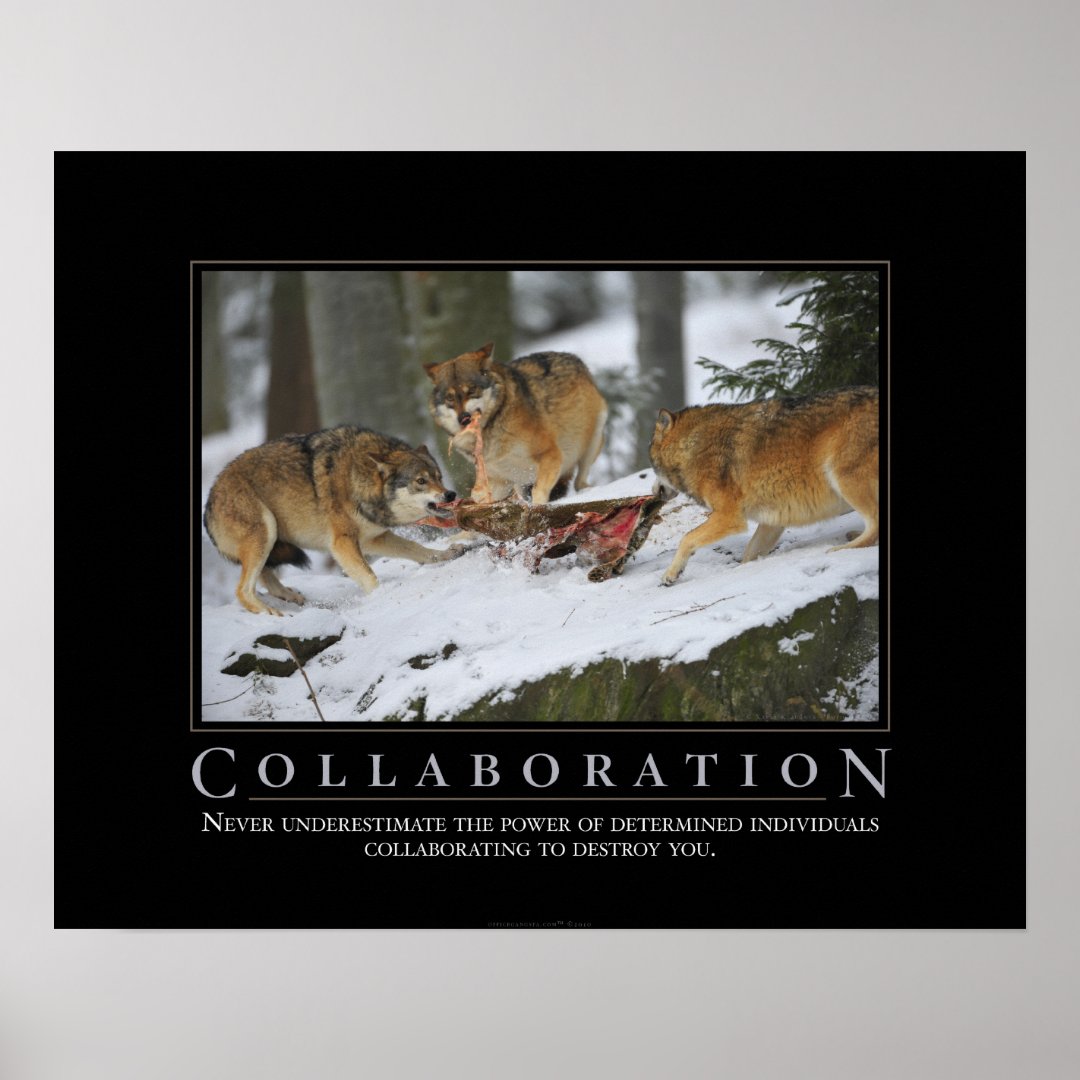 Collaboration Demotivational Poster | Zazzle