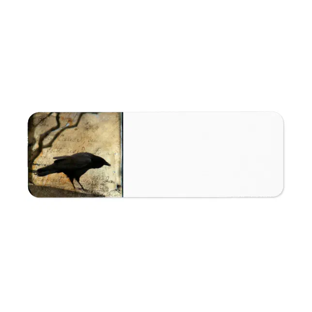 Collage crow label | Zazzle