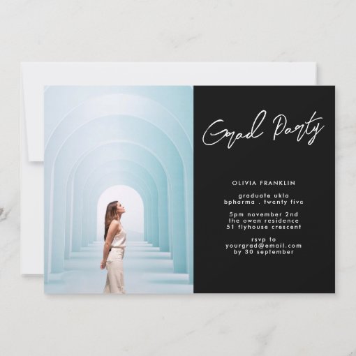 Collage Editable Multi Photo Graduation Party Invitation | Zazzle