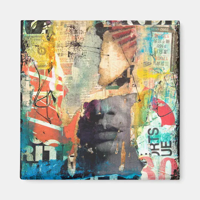 Collage Head Magnet | Zazzle