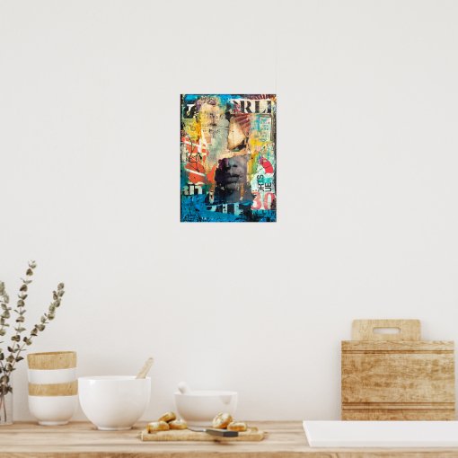 Collage Head Poster | Zazzle