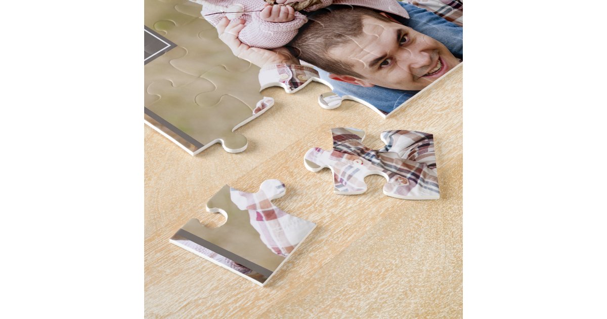 Collage Initial Custom Photo Puzzle | Zazzle