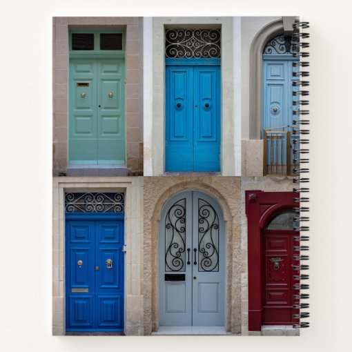 Collage of colorful front doors notebook | Zazzle