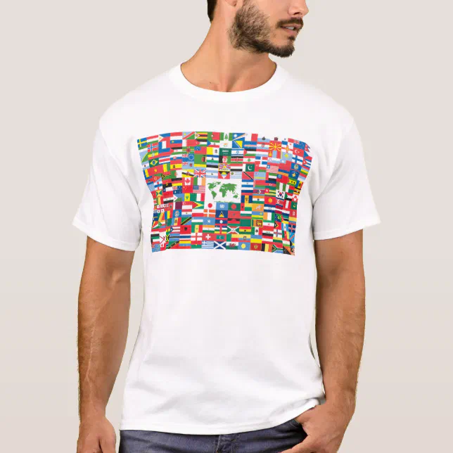 Collage of Country Flags from All Over The World T-Shirt | Zazzle