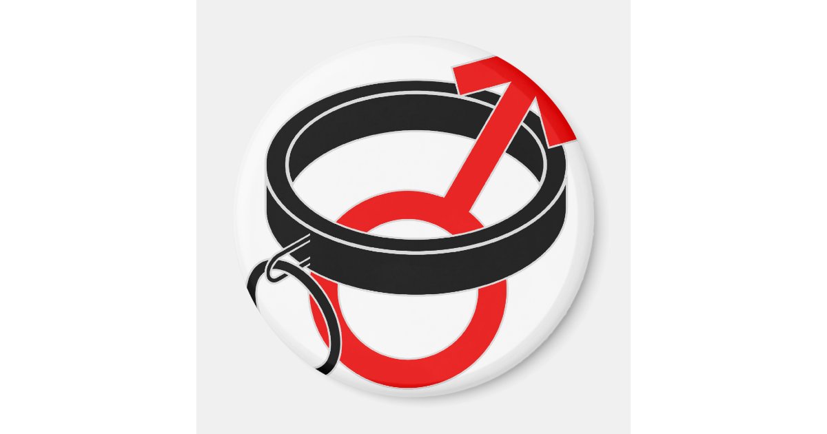 Collared male symbol. magnet | Zazzle