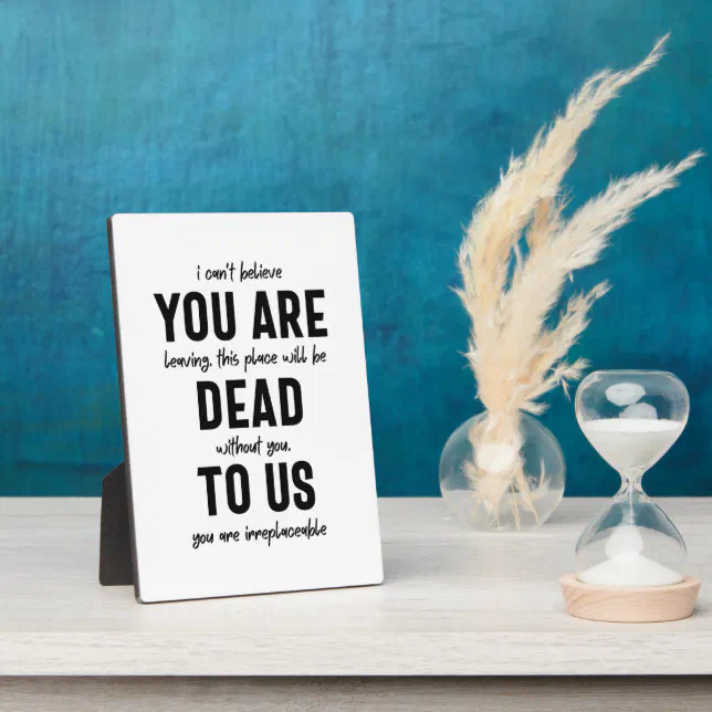 colleague farewell, retirement, coworker goodbye, plaque | Zazzle