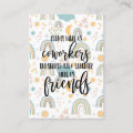 Colleague work friend gift Work BFF, friendship Business Card | Zazzle
