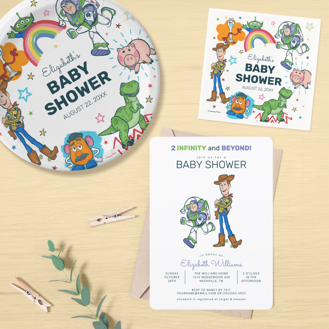 Buzz and Woody Baby Shower Diaper Raffle Foam Board | Zazzle
