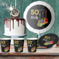 Rock and Roll 50th Birthday Party RSVP Label | Zazzle