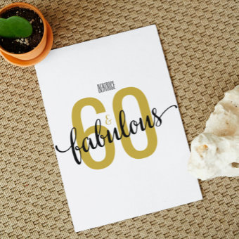 60 and Fabulous 60th Birthday Card | Zazzle