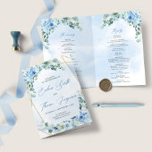 Elegant Blue and Gold Geometric Frame Wedding Invitation | Zazzle
