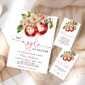 Apple of My Eye Fall Apple Baby Shower Invitation | Zazzle