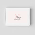 Minimalistic Monogram Initial & Name Pastel Pink Letterhead | Zazzle