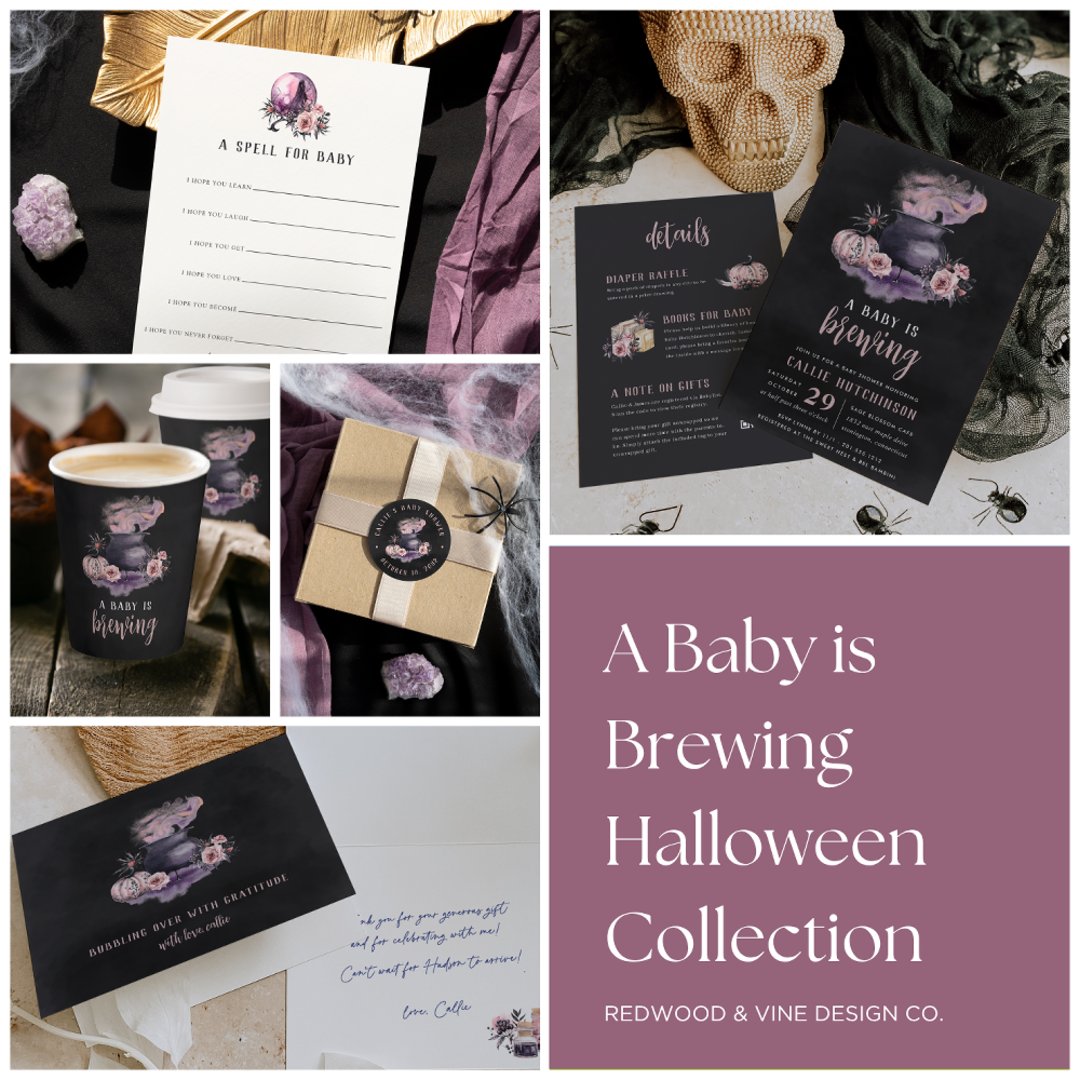 Halloween Cauldron Baby Shower Favor Classic Round Sticker | Zazzle