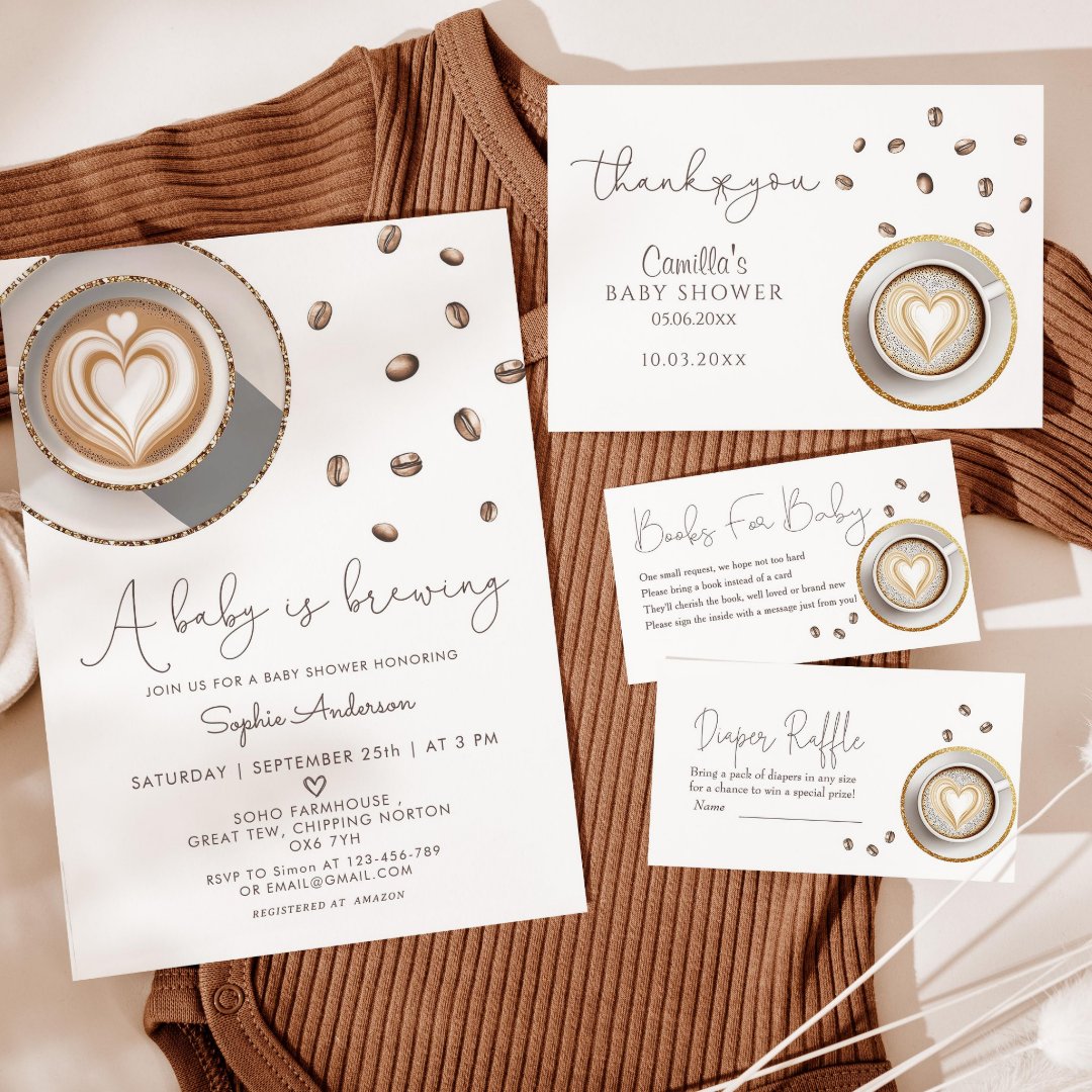 A Baby Is Brewing Coffee Baby Shower Invitation | Zazzle