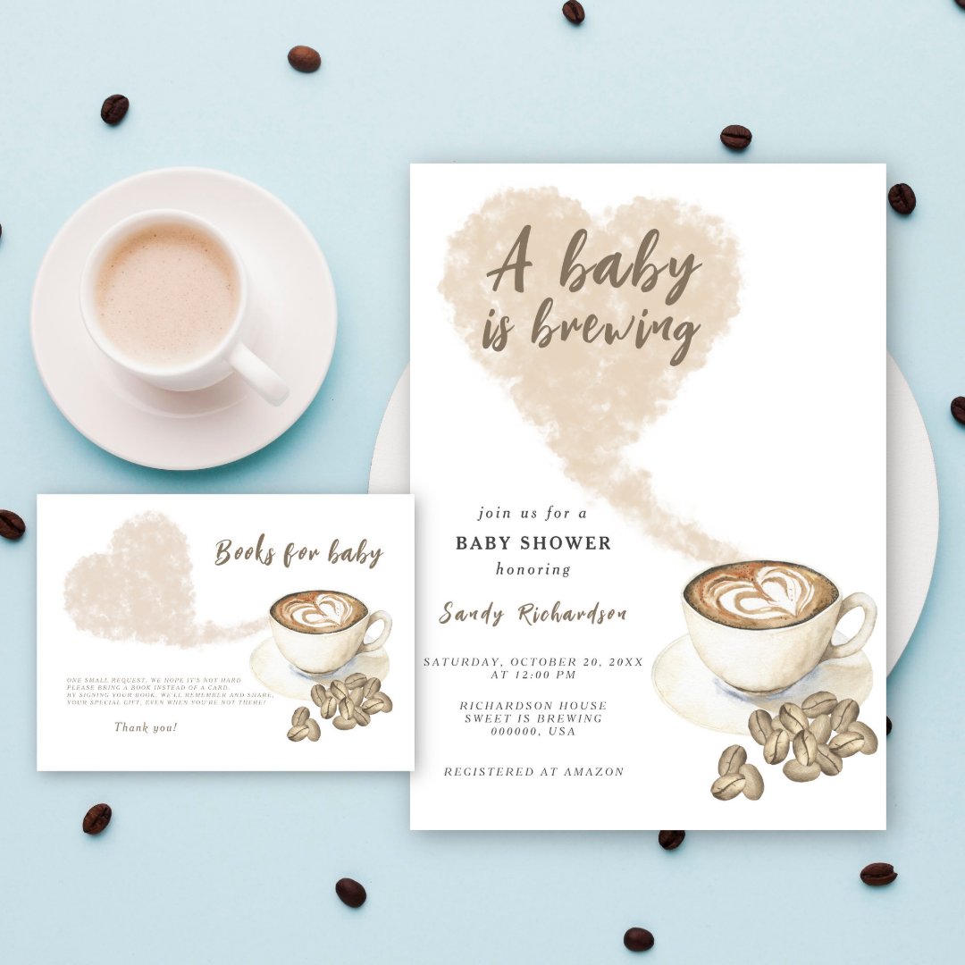 Coffee brewing baby shower Momosa bar Poster | Zazzle
