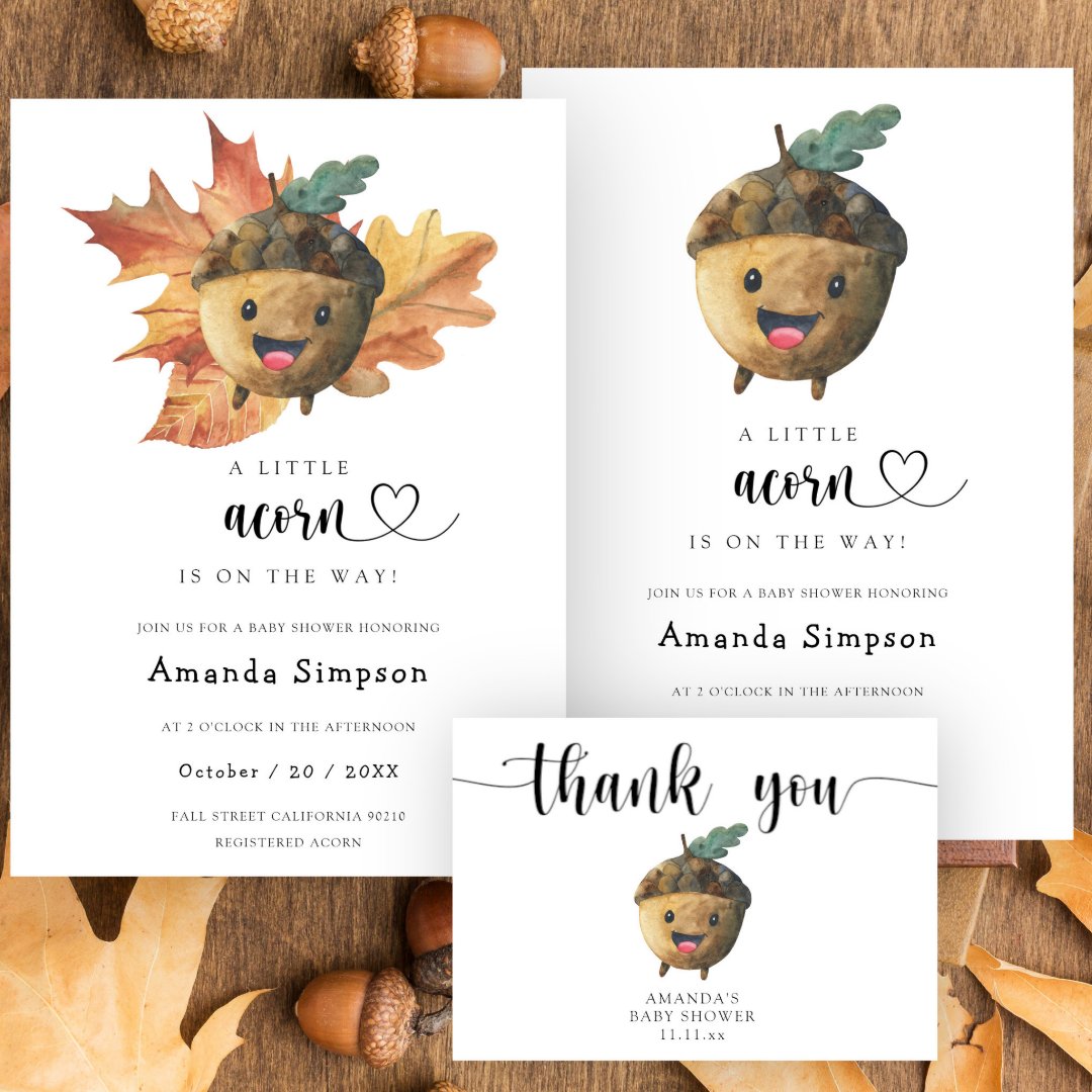 Little Acorn - mommy or daddy baby shower game | Zazzle