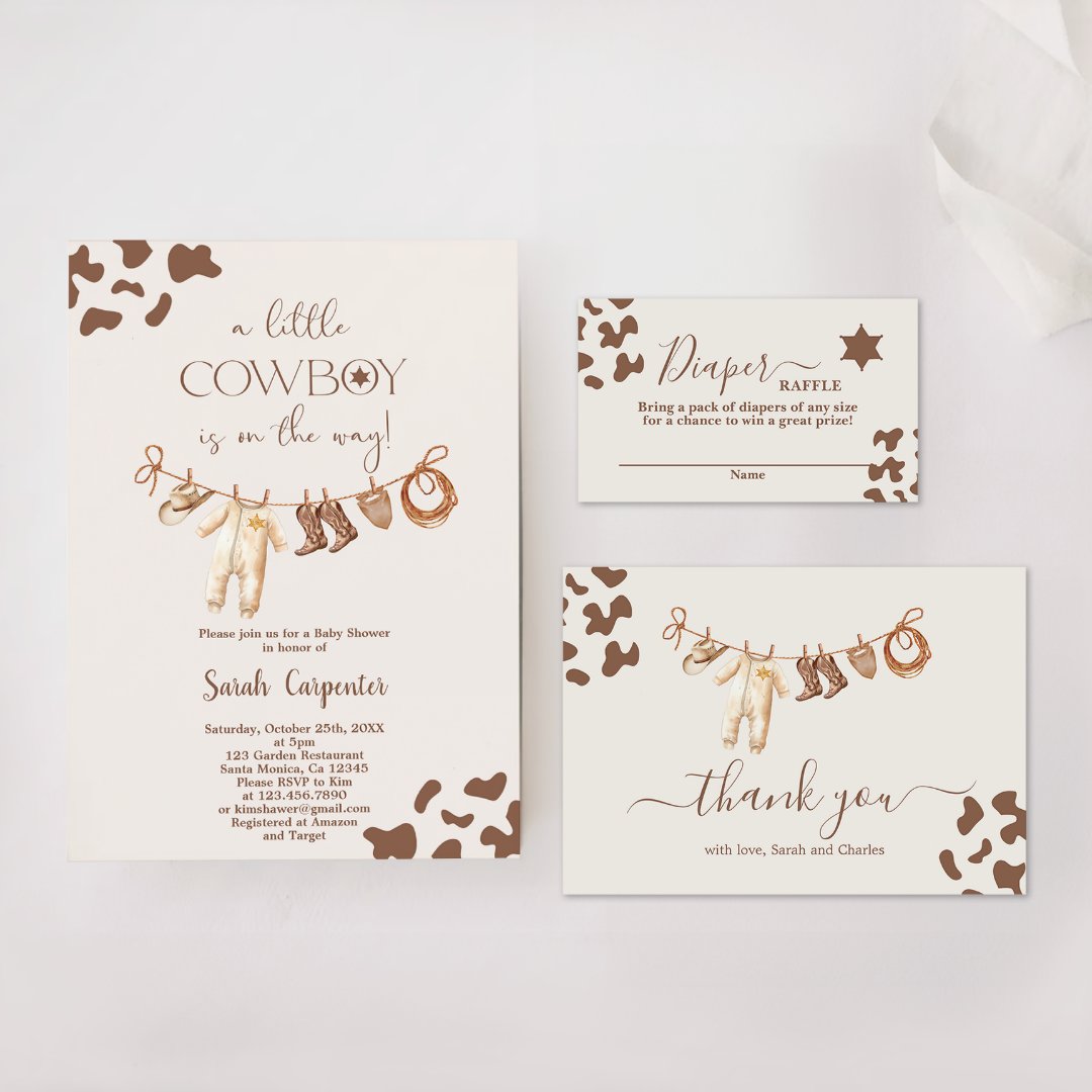 A little Cowboy Baby Shower Welcome Foam Board | Zazzle