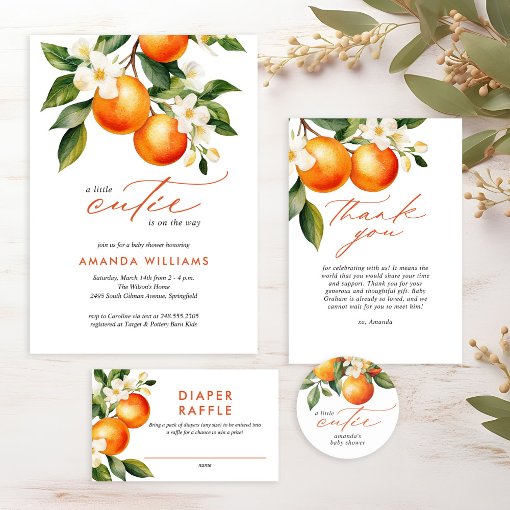 Little Cutie Orange Clementine Baby Shower Favor Favor Boxes | Zazzle