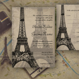 Typography Calligraphy Paris France Eiffel Tower | Zazzle