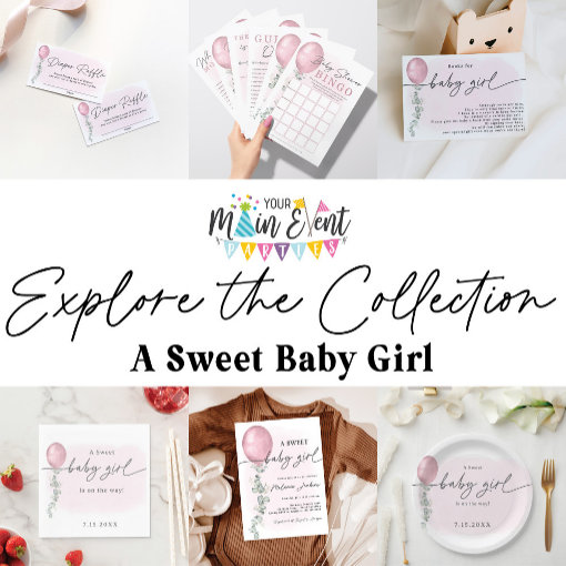 A Sweet Baby Girl Baby Shower Invitation | Zazzle