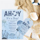 Ahoy It's a Boy Ocean Animals Coastal Baby Shower Magnetic Invitation ...