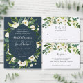 Alabaster Floral Reception Card | Zazzle