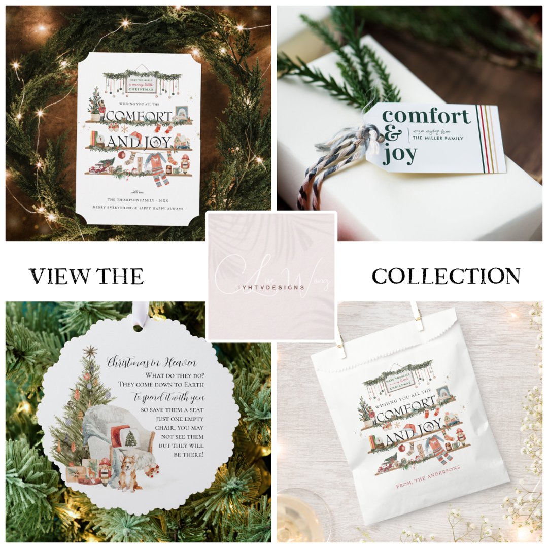 Comfort & Joy | Christmas Holiday Card | Zazzle