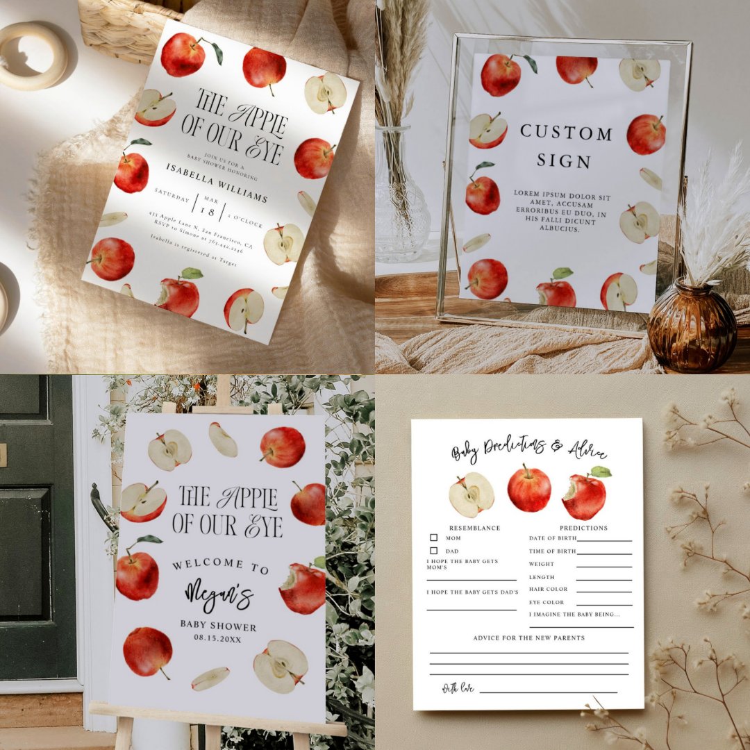 Apple-y Ever After Elegant Bridal Shower Napkins | Zazzle