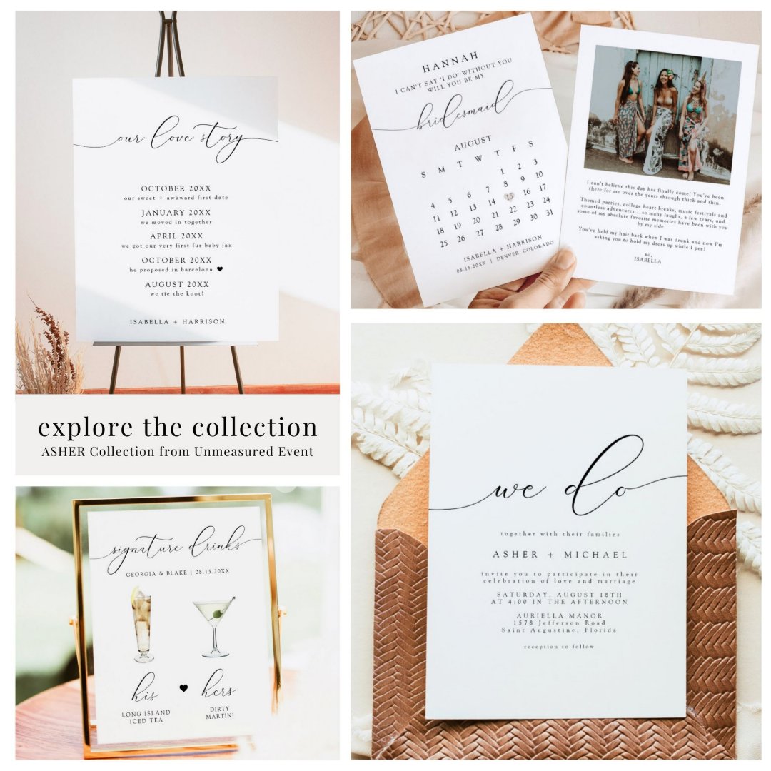 ASHER Calligraphy Love Is Sweet Dessert Table Poster | Zazzle