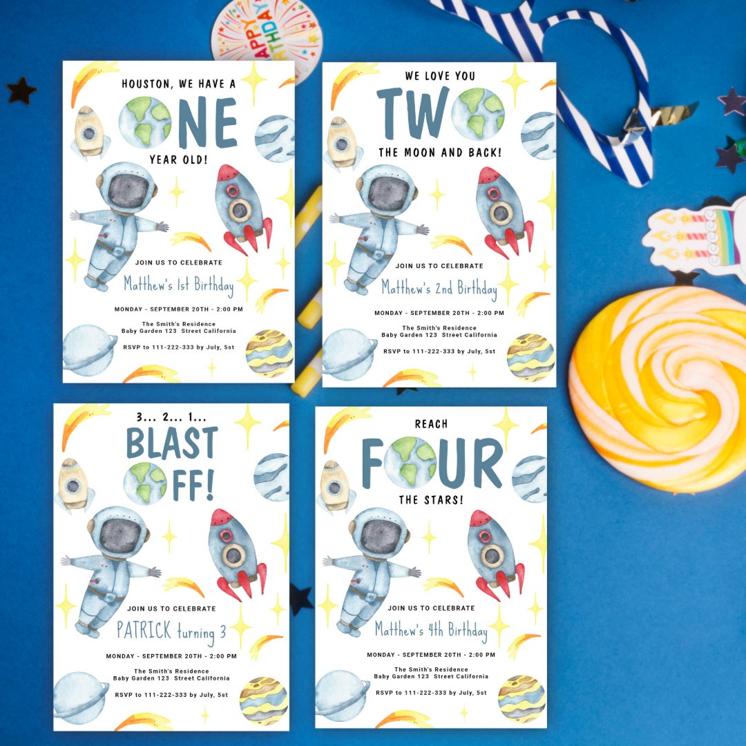 Astronaut Space Birthday Party Gift Tags | Zazzle