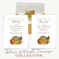 Thanksgiving Fall Autumn Harvest Cornucopia Treat Favor Bag | Zazzle