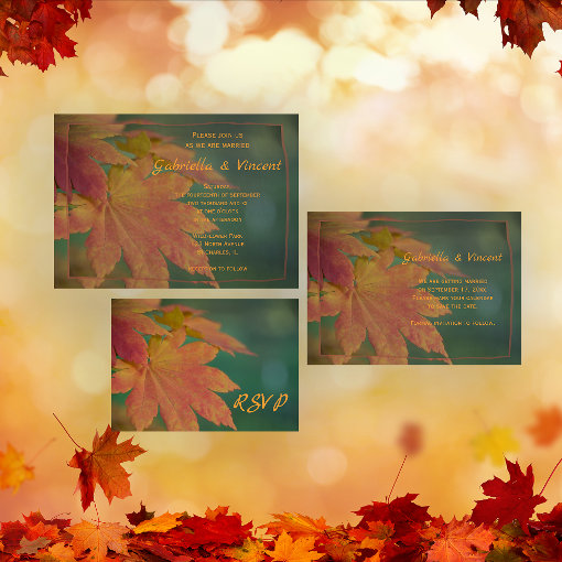 Autumn Colors Wedding Invitation | Zazzle