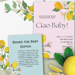 Lemon Baby Shower, Ciao Baby, Italian Theme Invitation | Zazzle