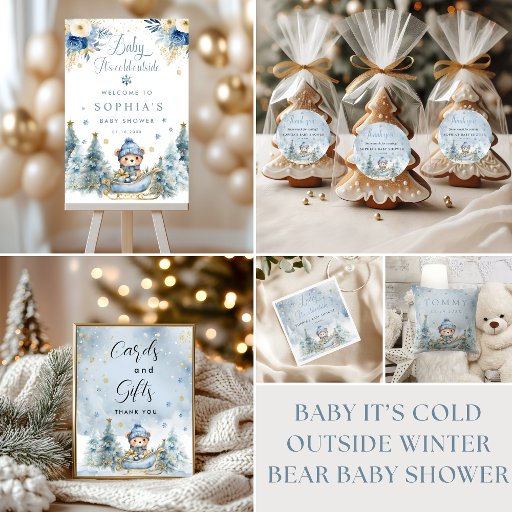 Baby It's Cold Outside Baby Shower Welcome Sign | Zazzle